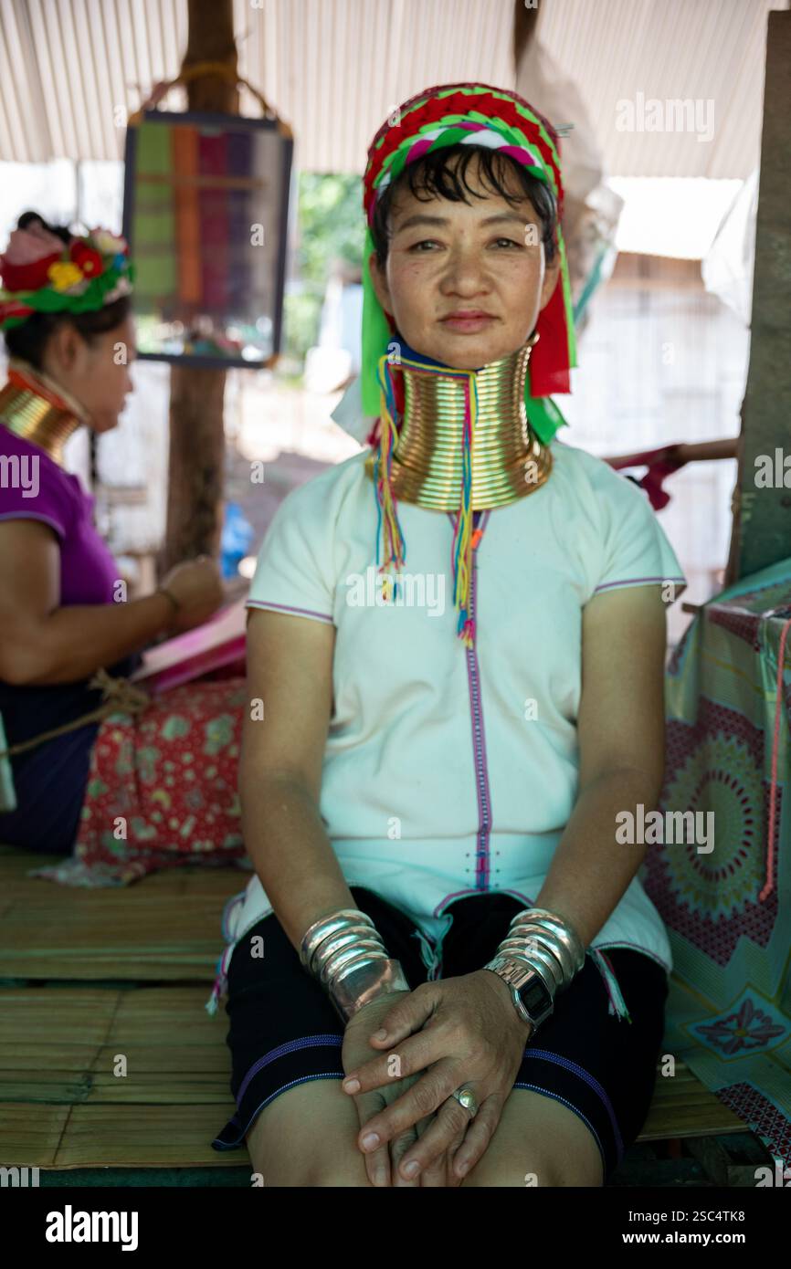 Long neck Karen woman in Chiang Mai Province Thailand Asia Stock Photo ...