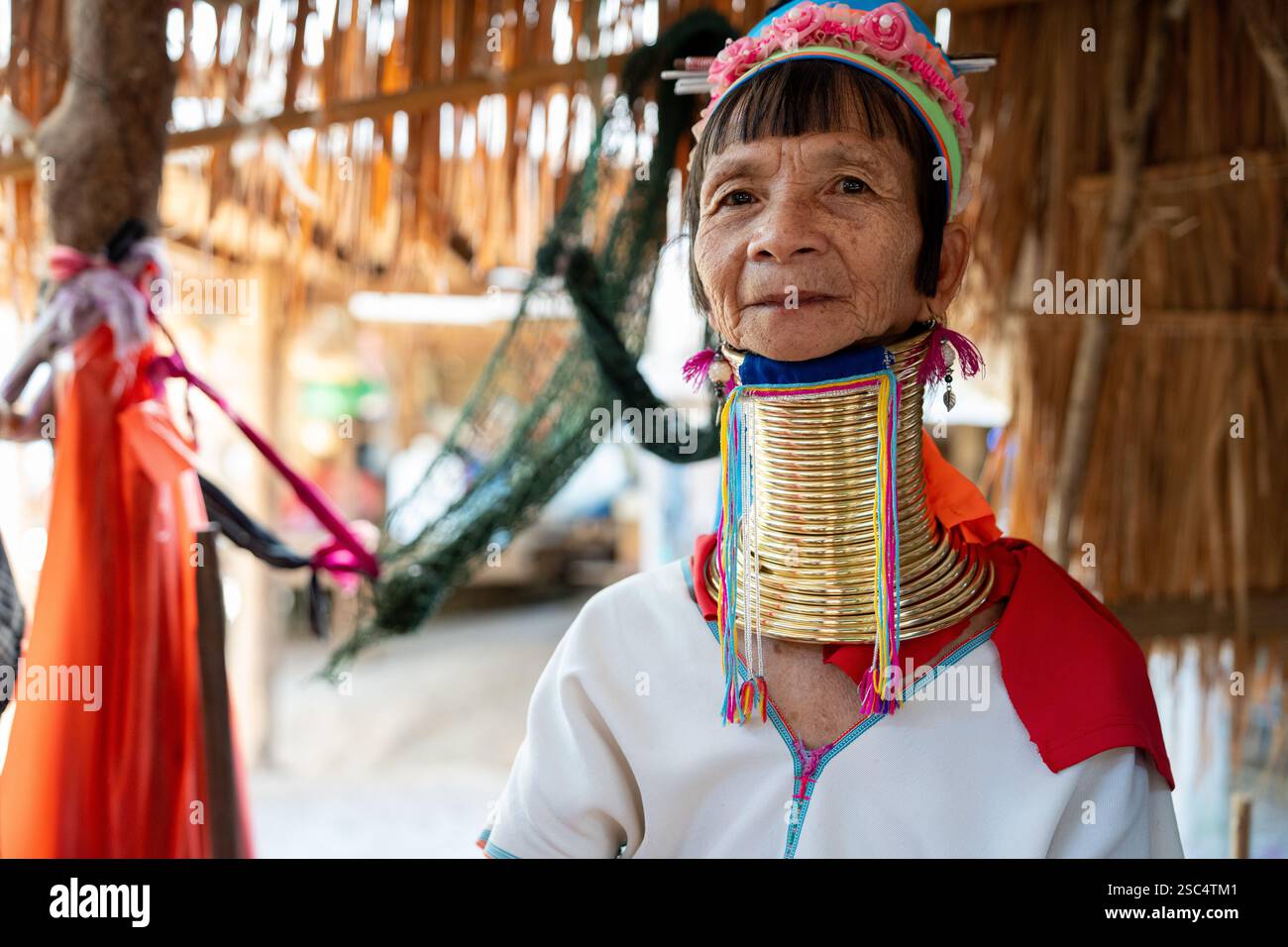 Long neck Karen woman in Chiang Mai Province Thailand Asia Stock Photo ...