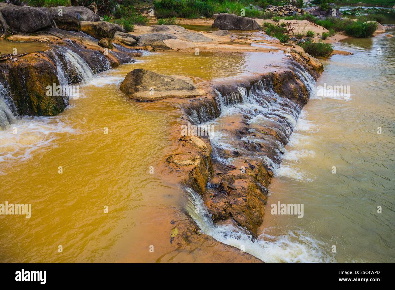 surroundings and landmarks of Yang Bay waterfall in Vietnam Stock Photo ...