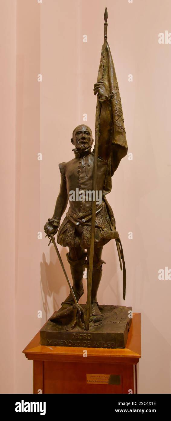 Small bronze sculpture of a man holding a sword and flag Ministry of ...