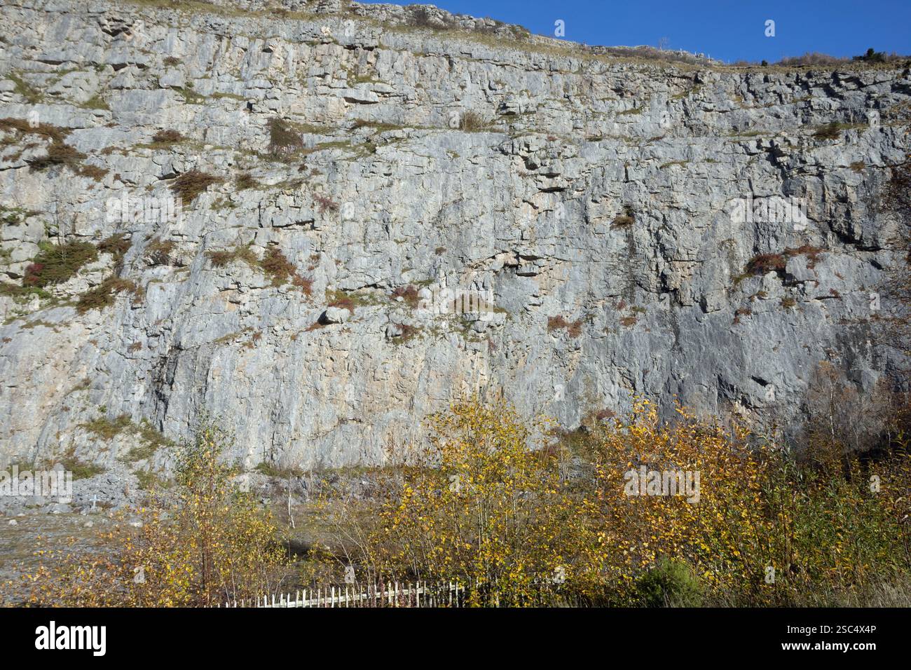 The quarry face of Warton Main Quarry Warton Crag Warton Carnforth ...