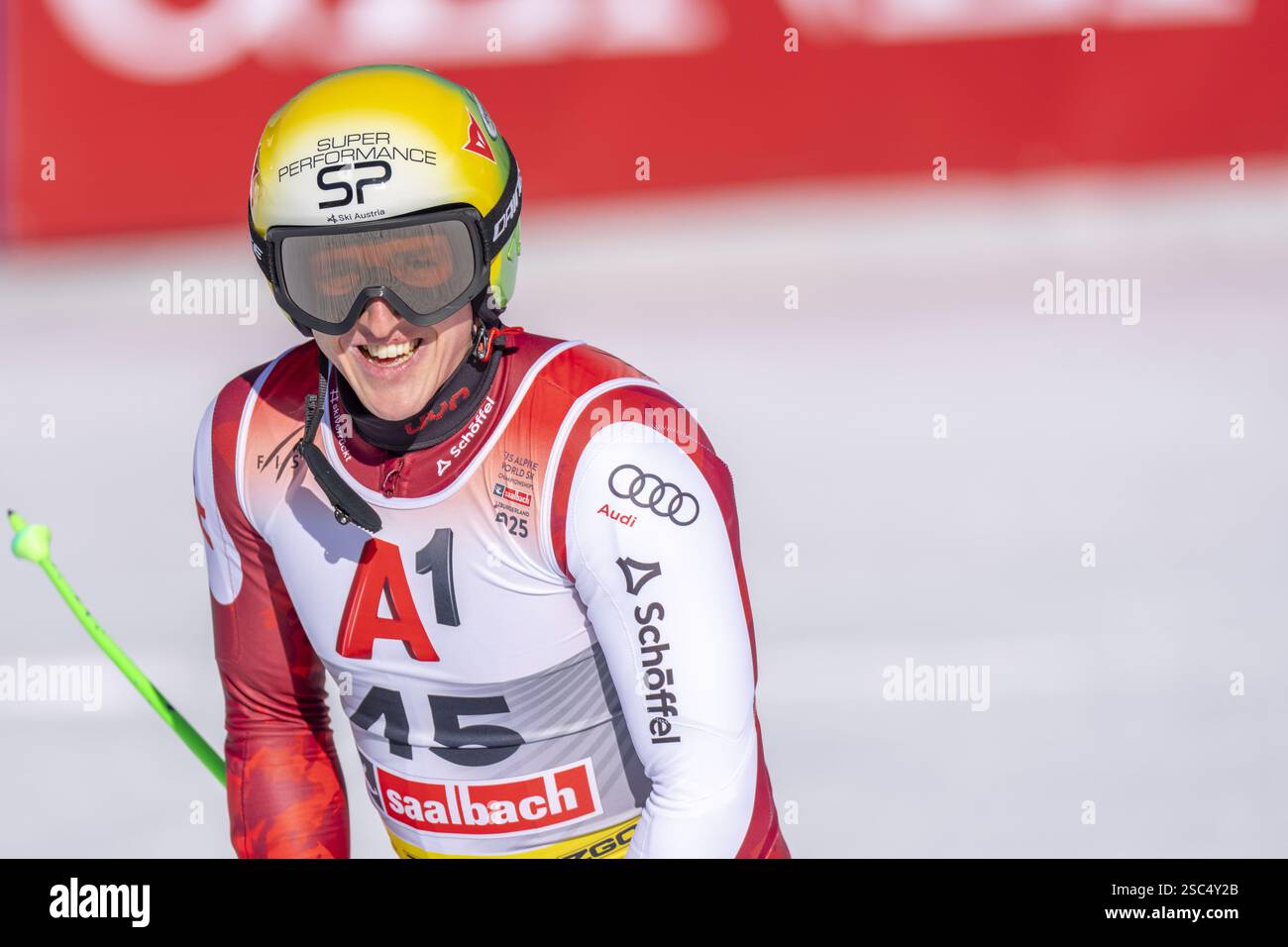 SAALBACH, AUSTRIA - FEBRUARY 5: Raphael Haaser of Austria during the Audi Fis Alpine World Ski ...