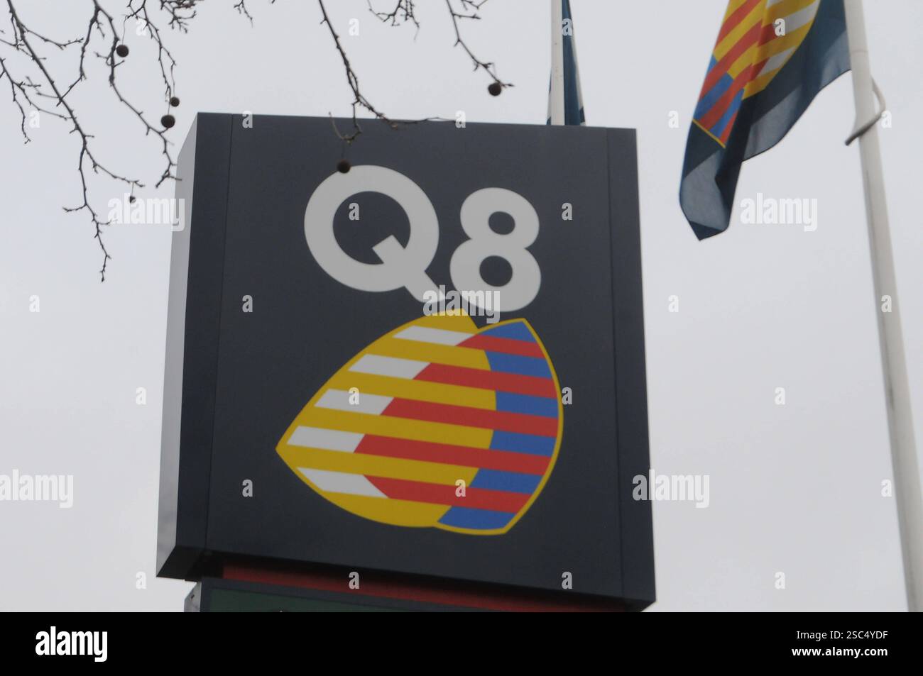 Copenhagen/ DenmarK/05..february 2025/ Q8 gas station orm petrol ...