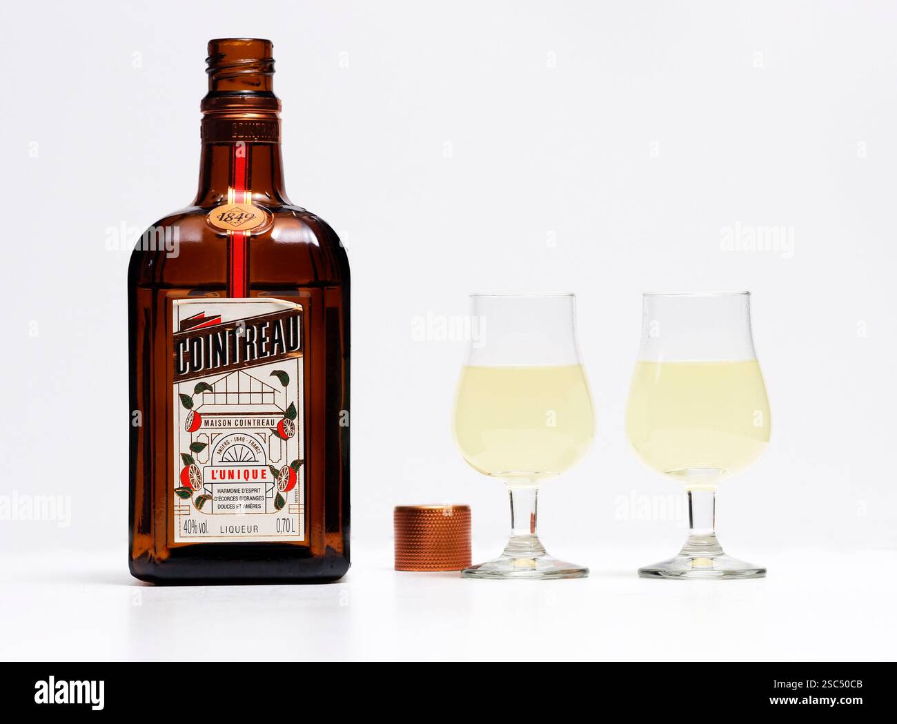 Germany - February 5, 2025: In this photo illustration, Cointreau ...