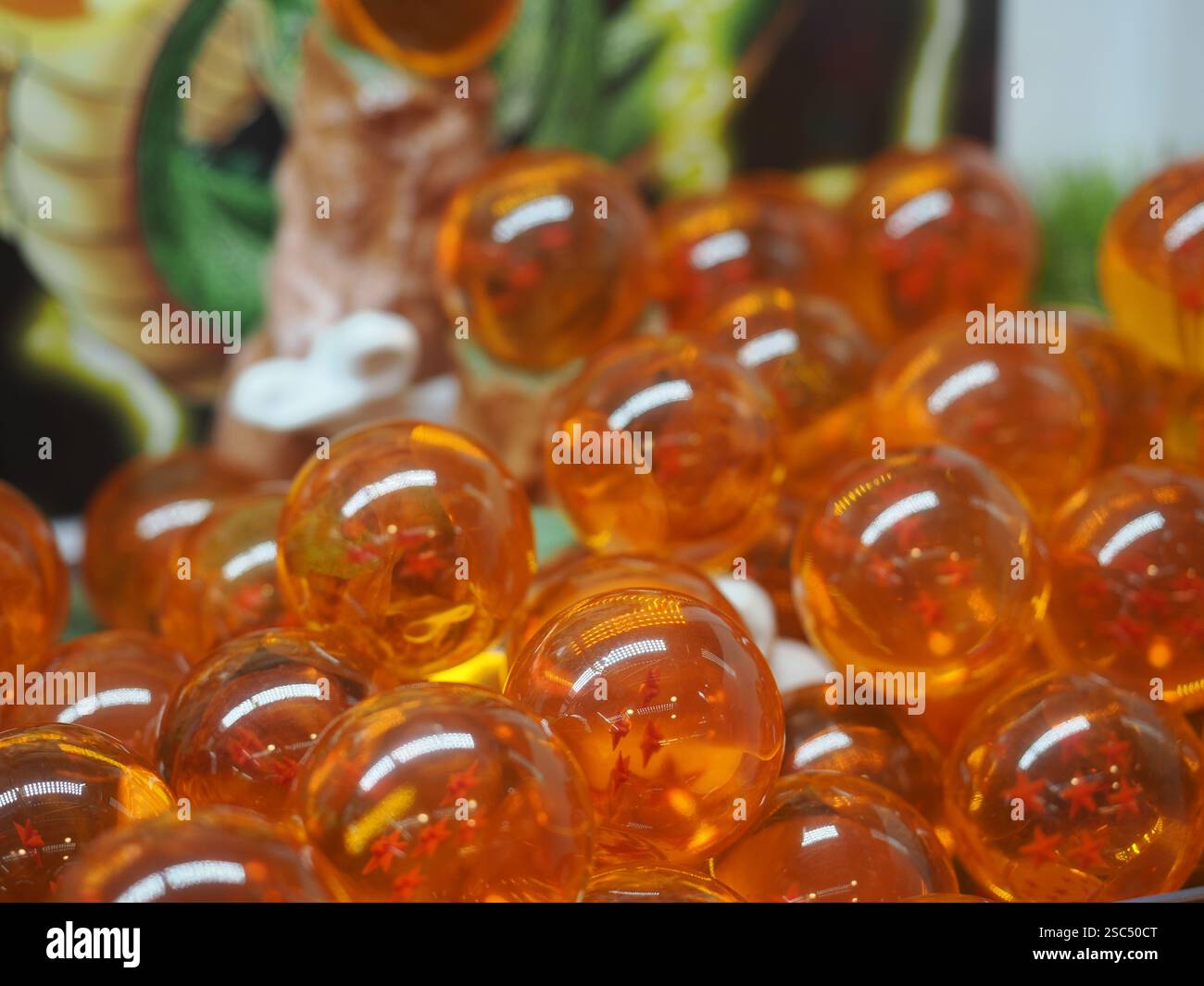 Small Dragon Balls from the anime series Dragon Ball Z in a claw ...