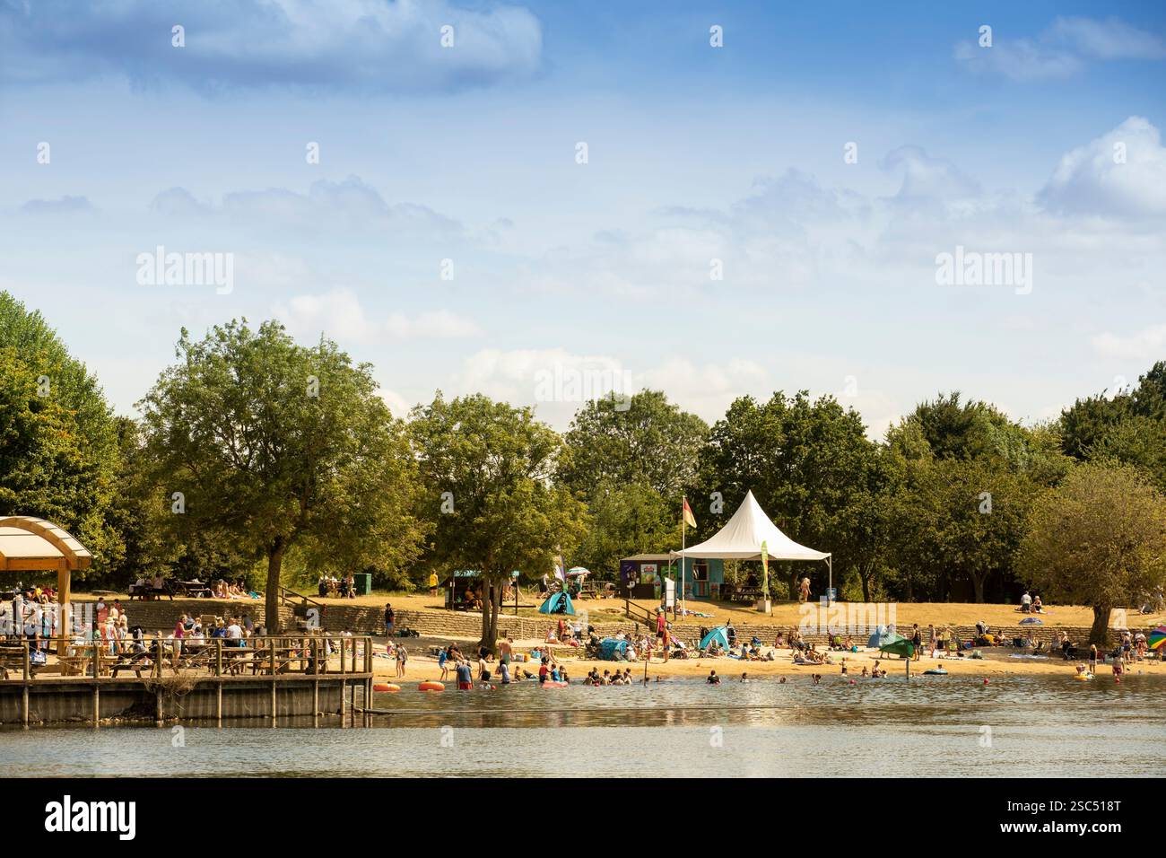 Cotswold Country Park and Beach in The Cotswold Water Park in England ...