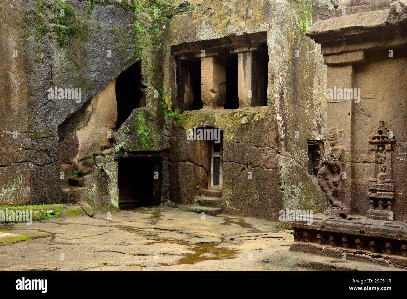 Kailasa temples, Ellora caves, Aurangabad, Maharastra, India Stock ...