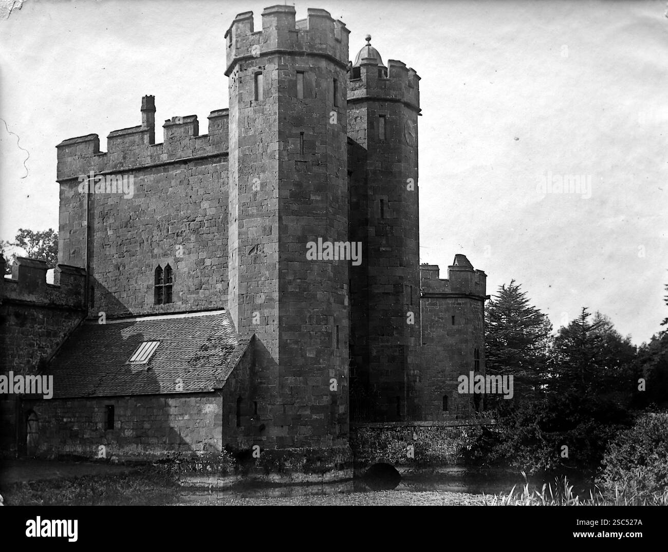 One of the towers of Maxstoke Castle, built in 1345 by Sir William de ...