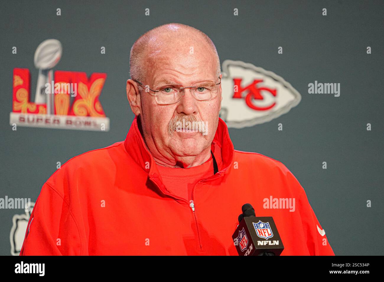 Chiefs head coach Andy Reid Answering questions during a Press ...