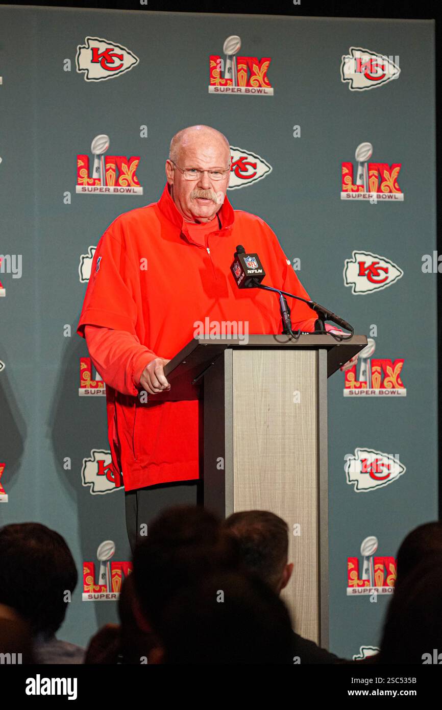 Chiefs head coach Andy Reid Answering questions during a Press ...