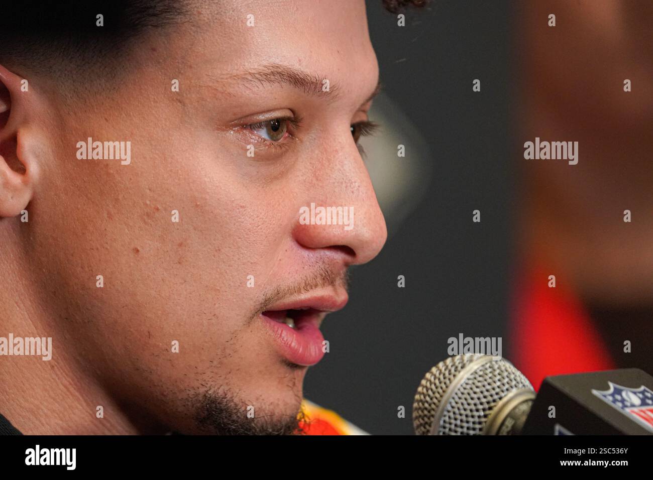 Chiefs Quarterback Patrick Mahomes Answering questions during a Press ...