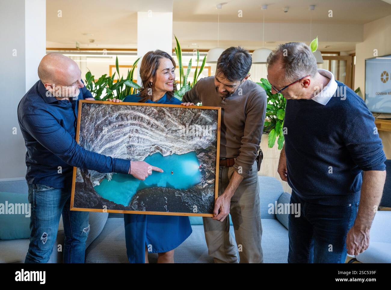 Prague, Czech Republic. 05th Feb, 2025. From left: expedition guarantor ...