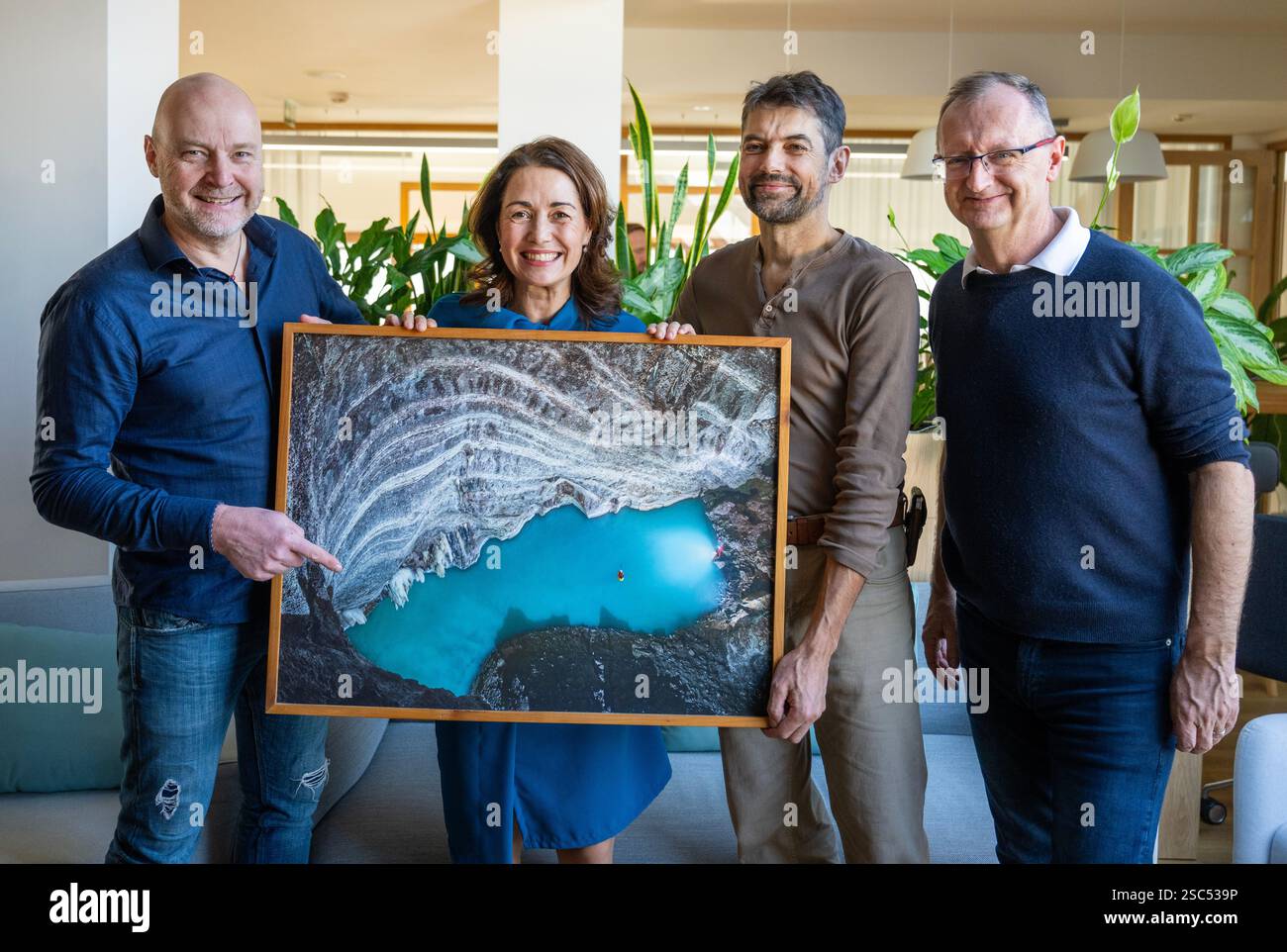 Prague, Czech Republic. 05th Feb, 2025. From left: expedition guarantor ...