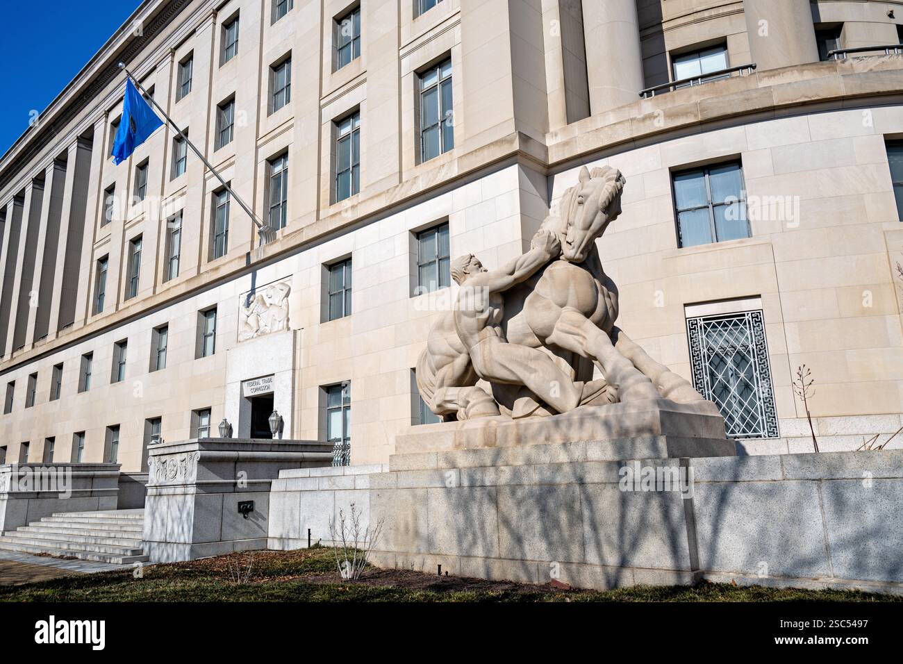WASHINGTON DC, United States — "Man Controlling Trade," a pair of ...