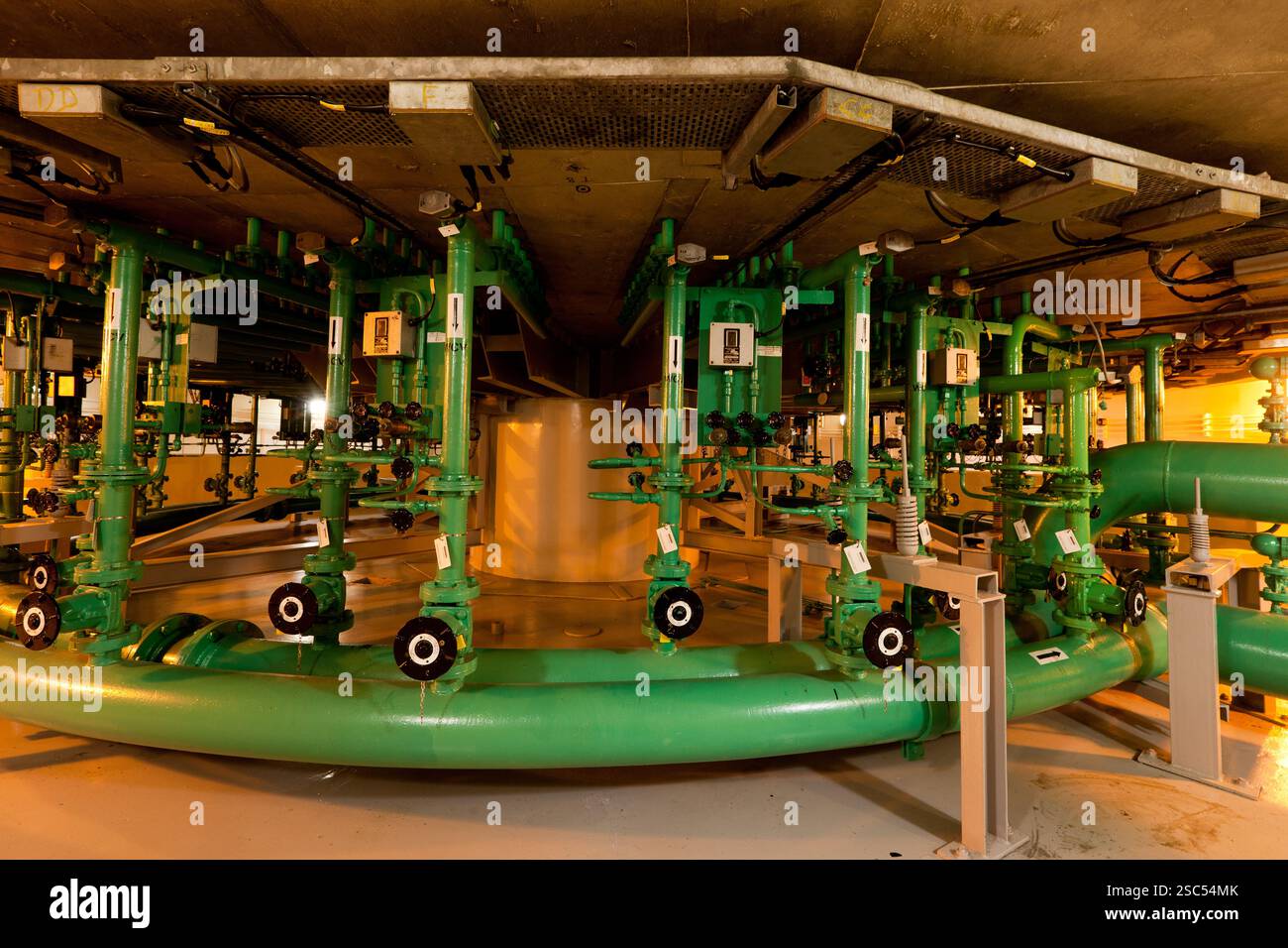 In the reactor basement underneath the nuclear power plant at Dungeness ...