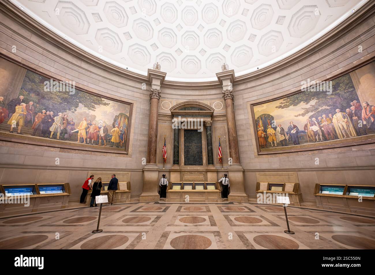 WASHINGTON DC, United States — The National Archives Rotunda houses ...