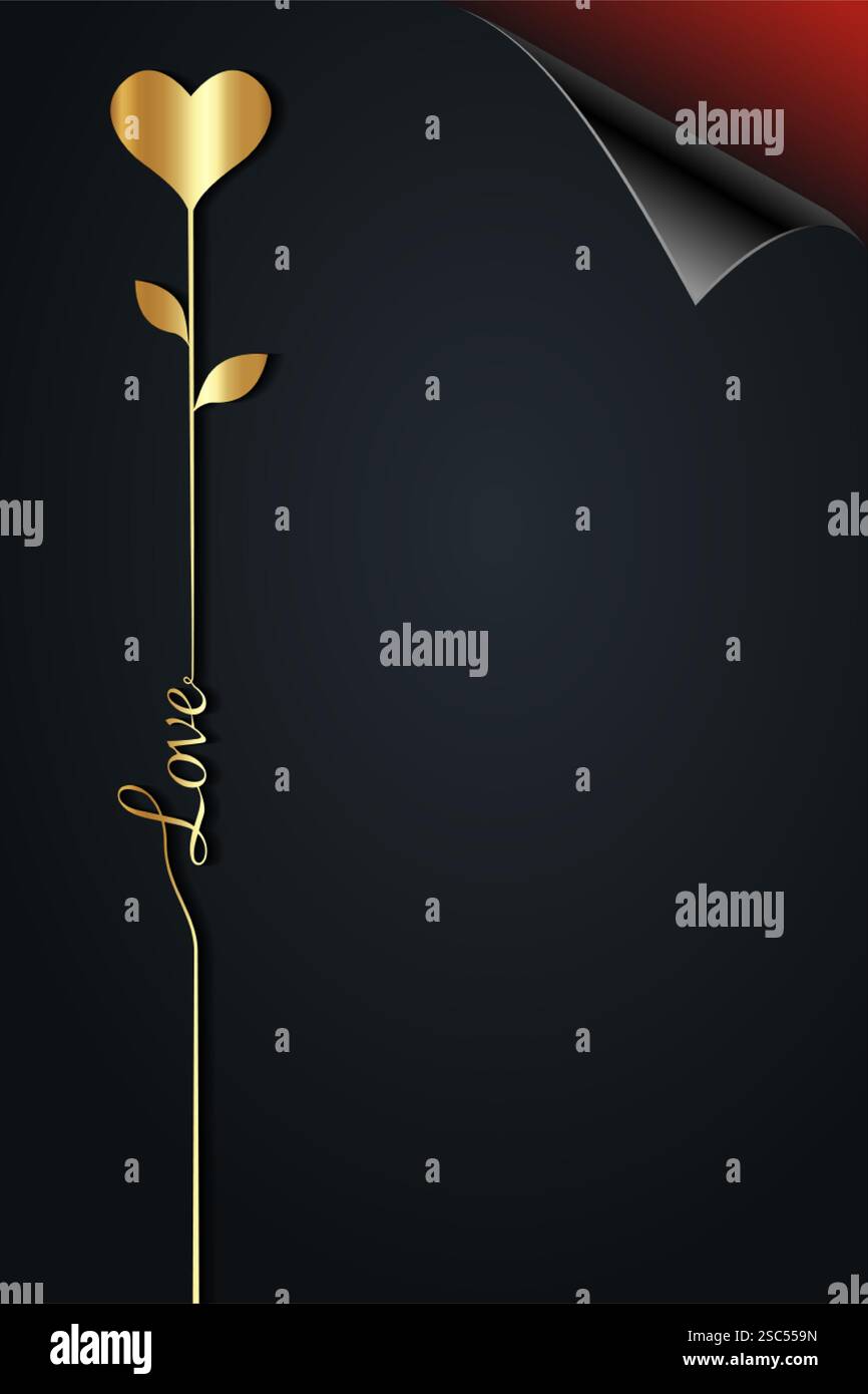 Love concept beautiful paper Stock Vector Images - Alamy