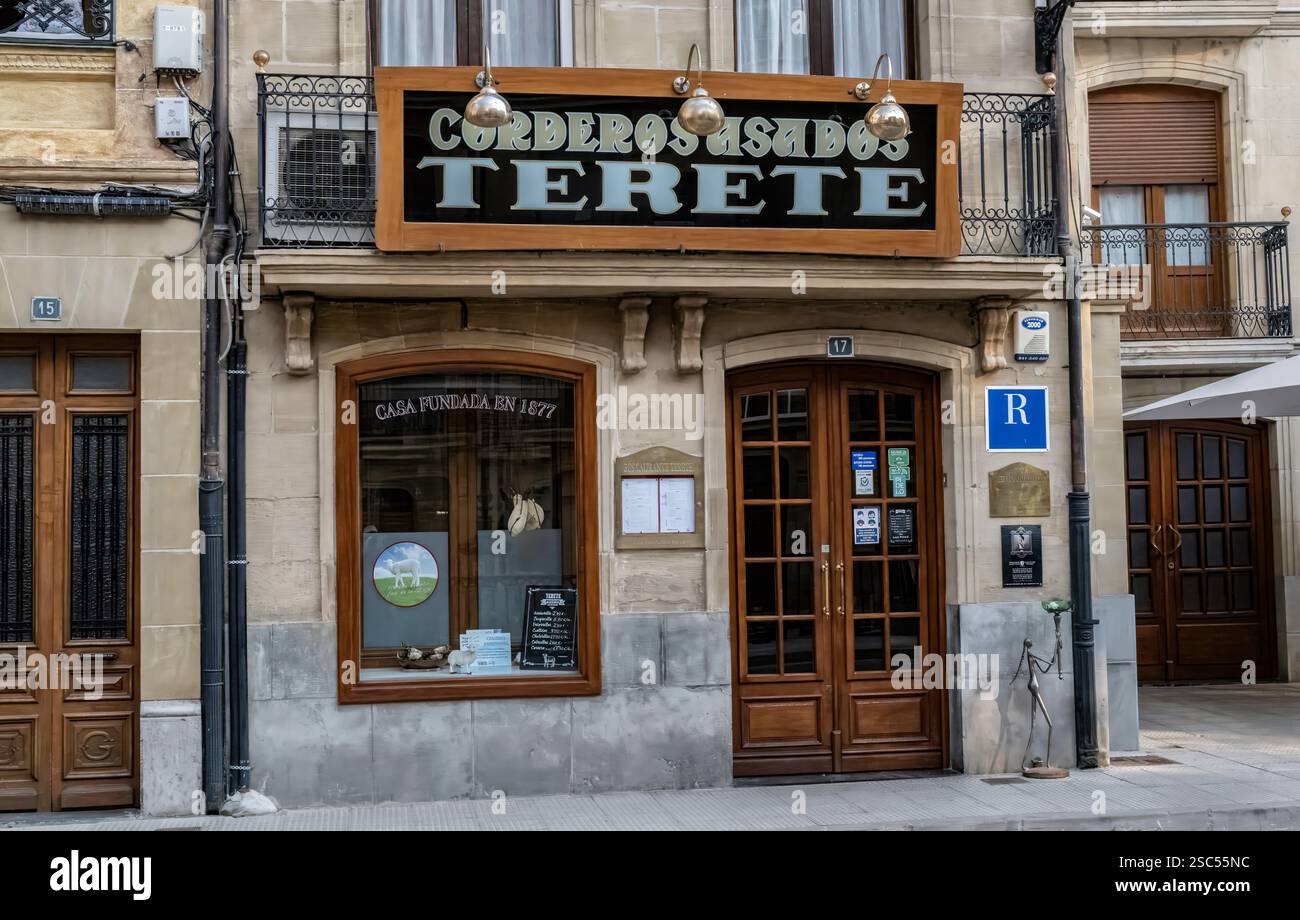 Terete, the most known restaurant in Haro, La Rioja, Spain. July 2021 ...