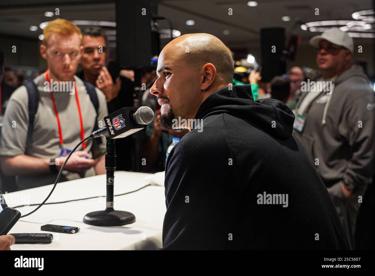 Eagles player Zack Baun Answering questions during a Press Conference ...