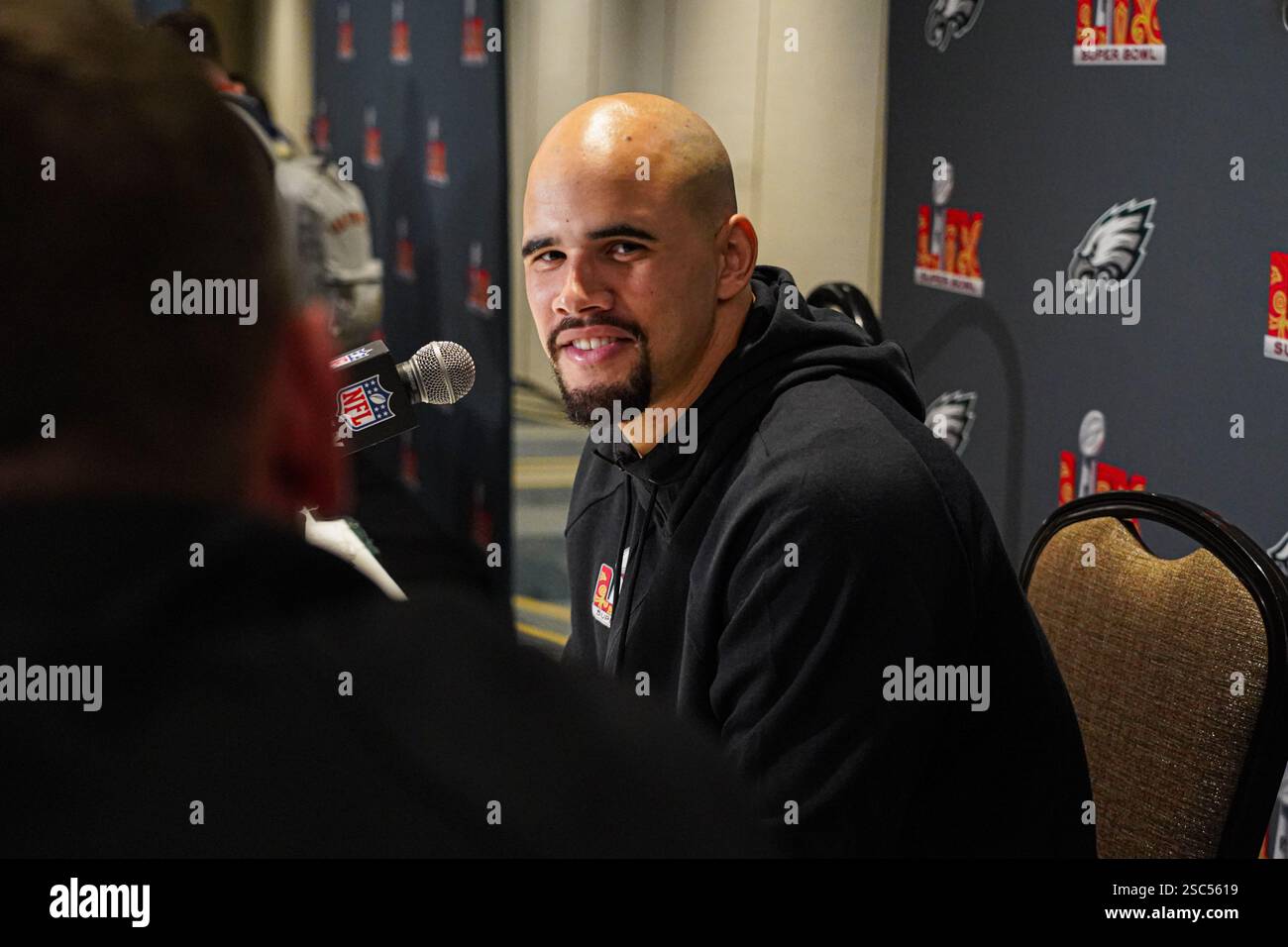 Eagles player Zack Baun Answering questions during a Press Conference ...