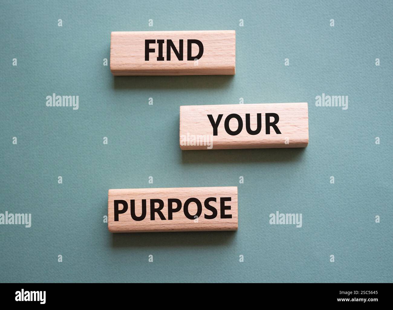 Find your Purpose symbol. Wooden blocks with words Find your Purpose ...