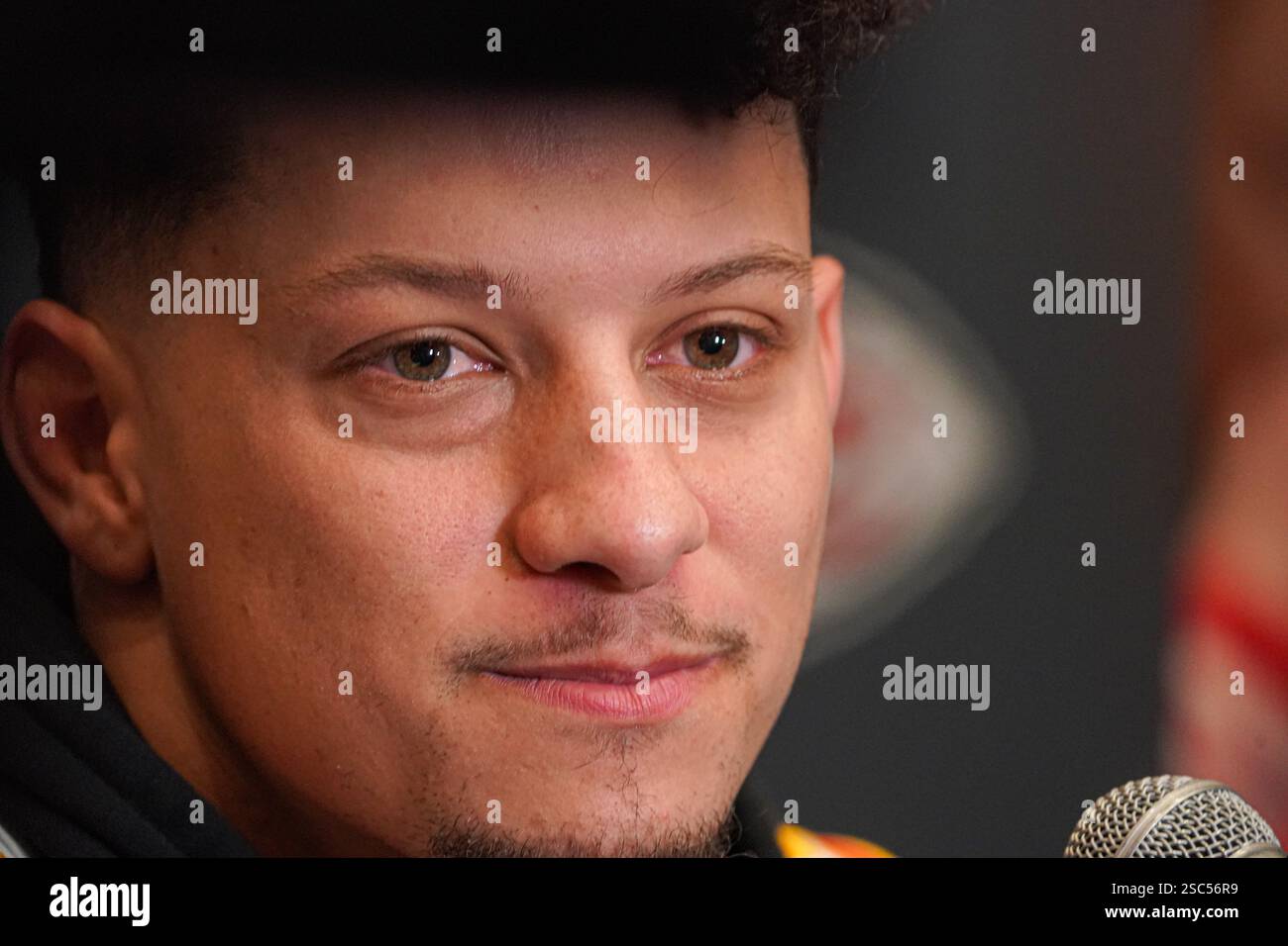 Chiefs Quarterback Patrick Mahomes Answering questions during a Press ...