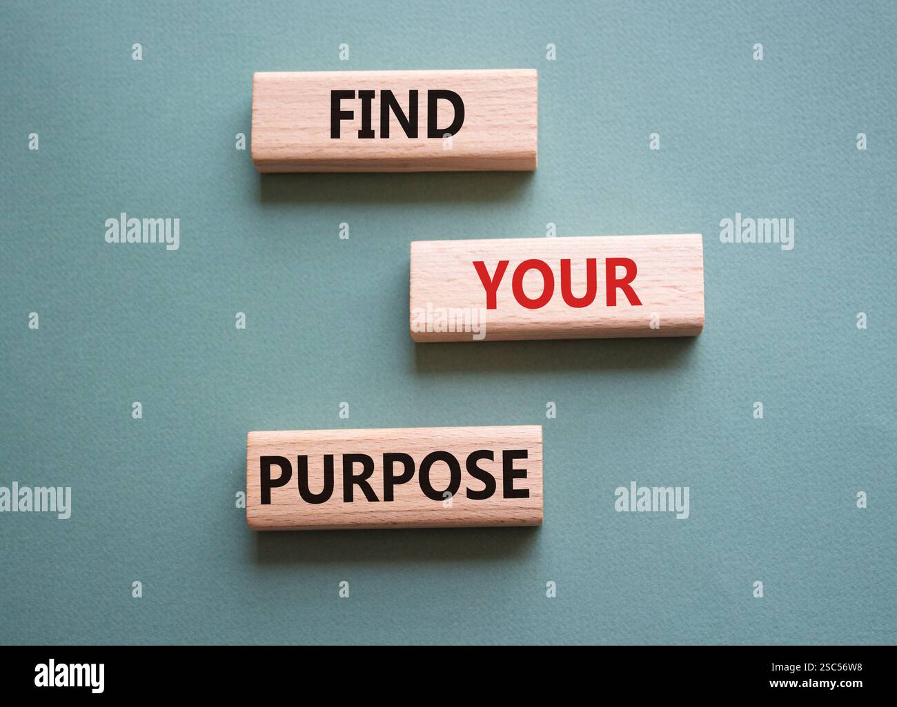 Find your Purpose symbol. Wooden blocks with words Find your Purpose ...