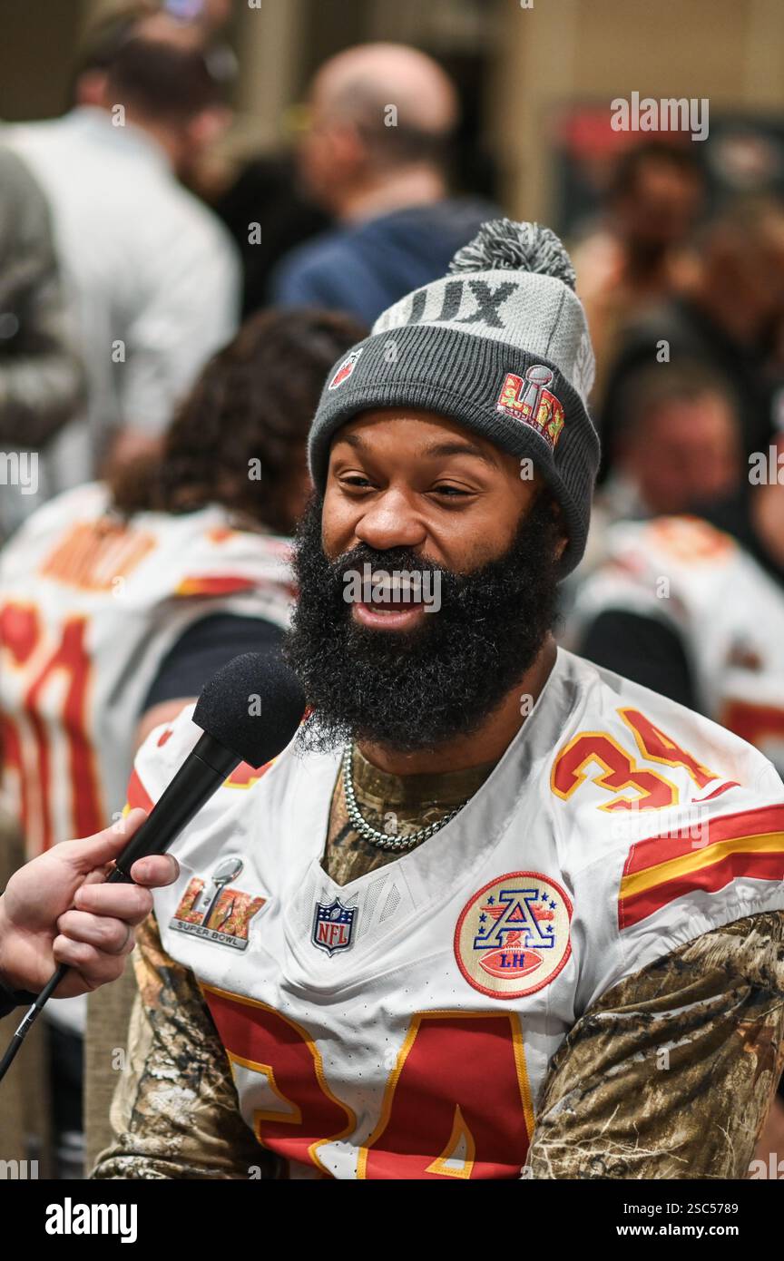 New Orleans, USA. 05th Feb, 2025. Kansas City Chiefs Running Back #34 ...