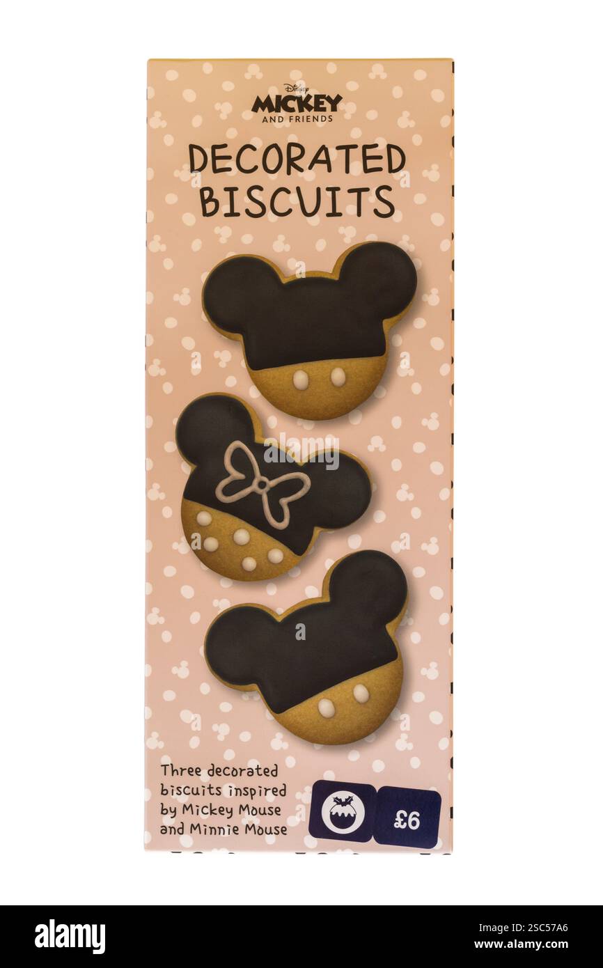 Disney Mickey and Friends Decorated Biscuits in box isolated on white ...