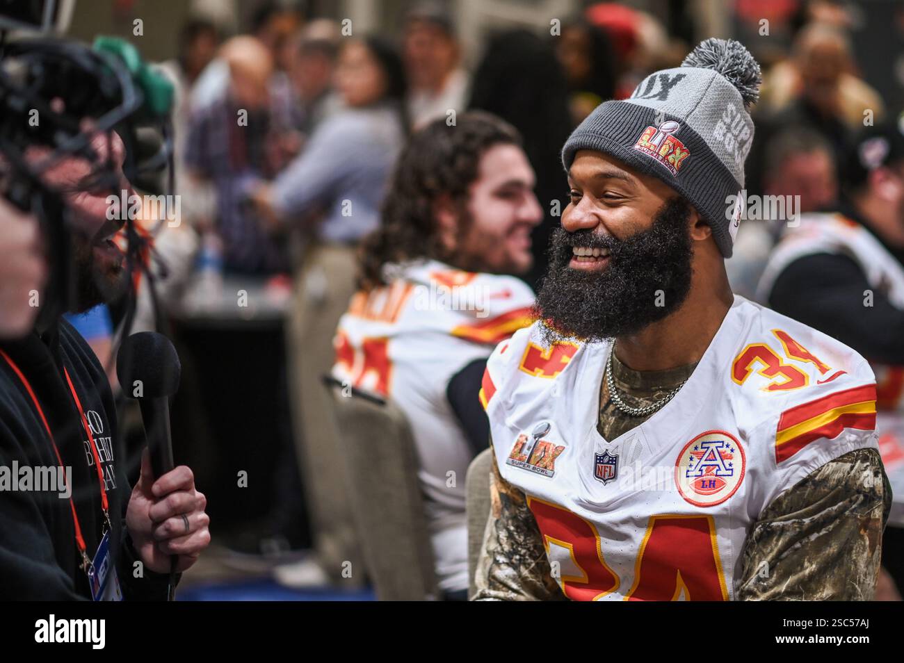 New Orleans, USA. 05th Feb, 2025. Kansas City Chiefs Running Back #34 ...