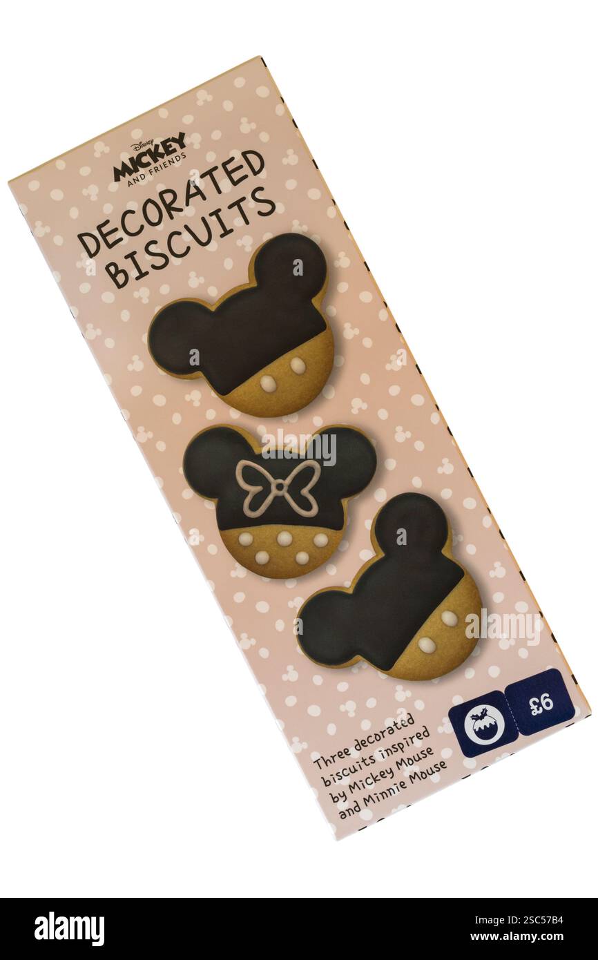 Disney Mickey and Friends Decorated Biscuits in box isolated on white ...