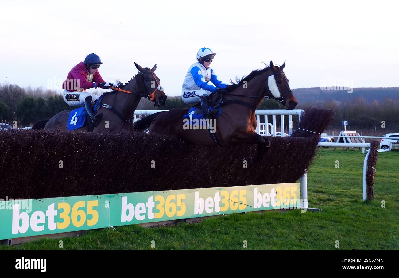 Frere d'Armes ridden by jockey Heidi Palin (right) on their way to ...