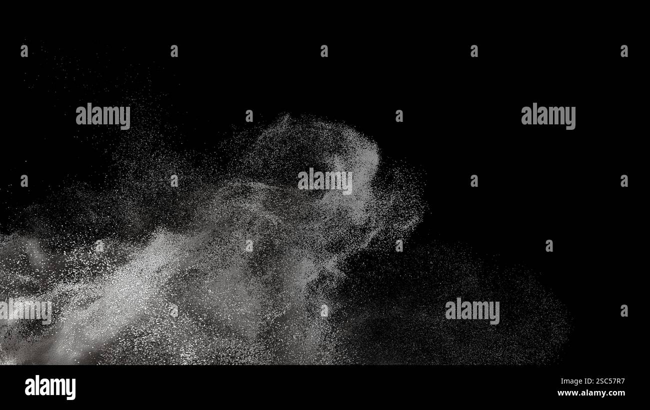 Abstract white particles wave 8k hi-res stock photography and images ...