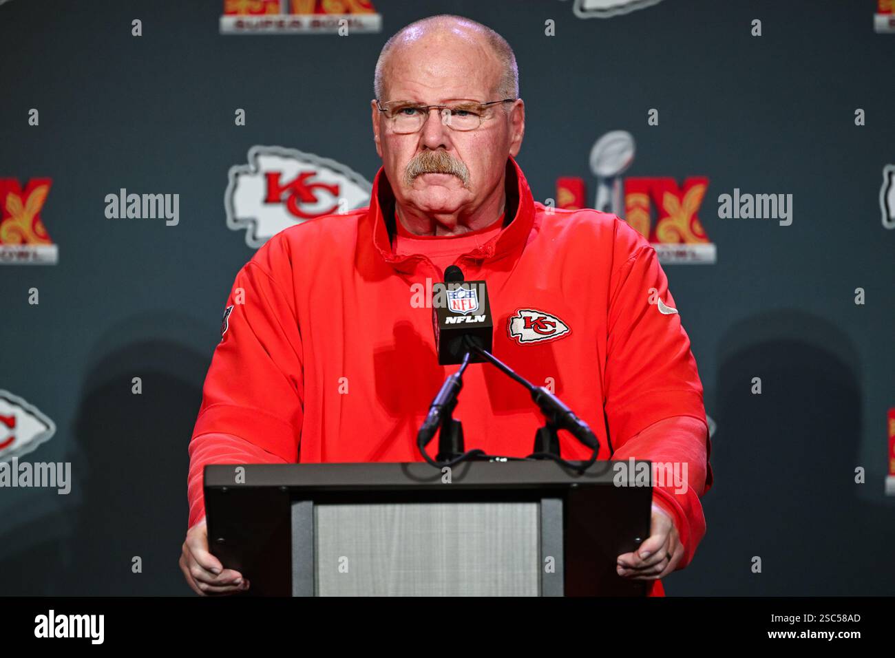 Kansas City Chiefs Head Coach Andy Reid during a media conference at ...