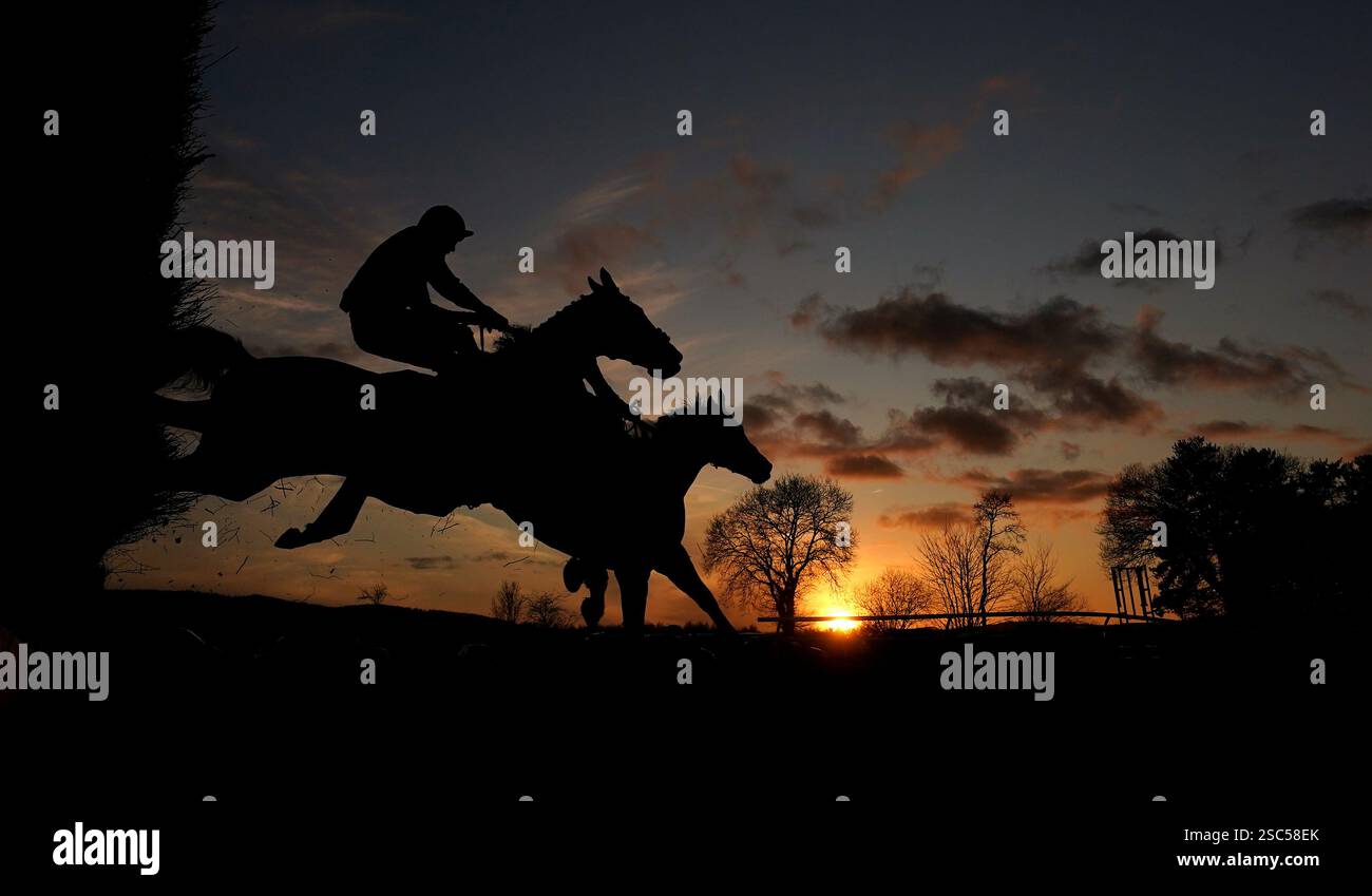Runners and riders during the Pointing Pointers Chase Meredith Memorial ...