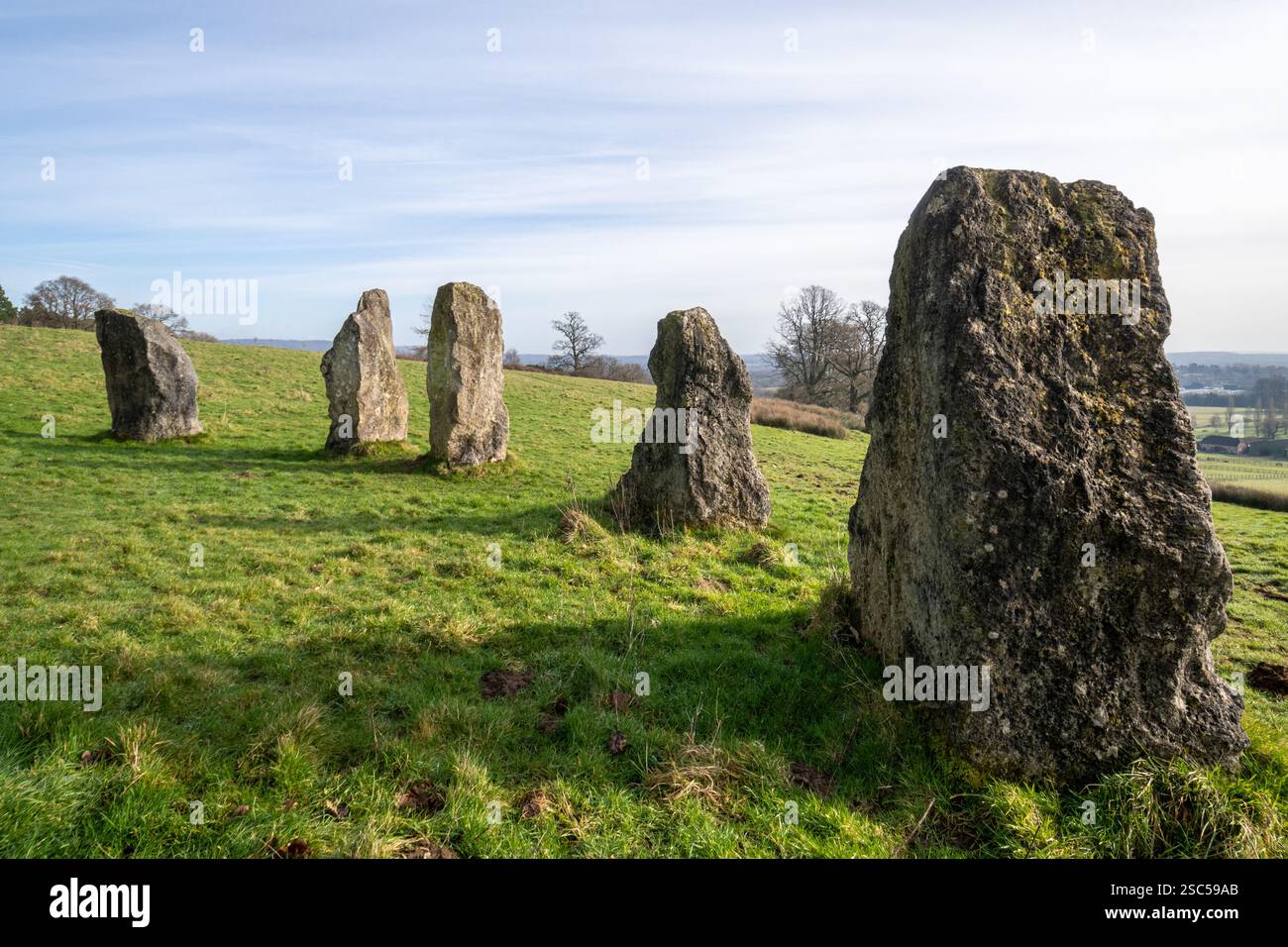 The Dragonstones on Hascombe Hill, a modern stone circle in the Surrey ...