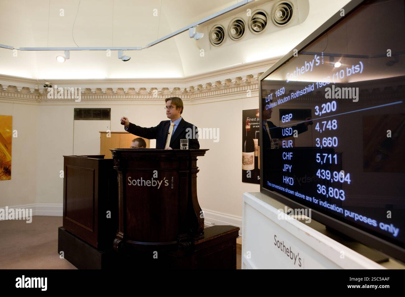 James Reed, auctioneer and director of Sotherby's Wine department ...