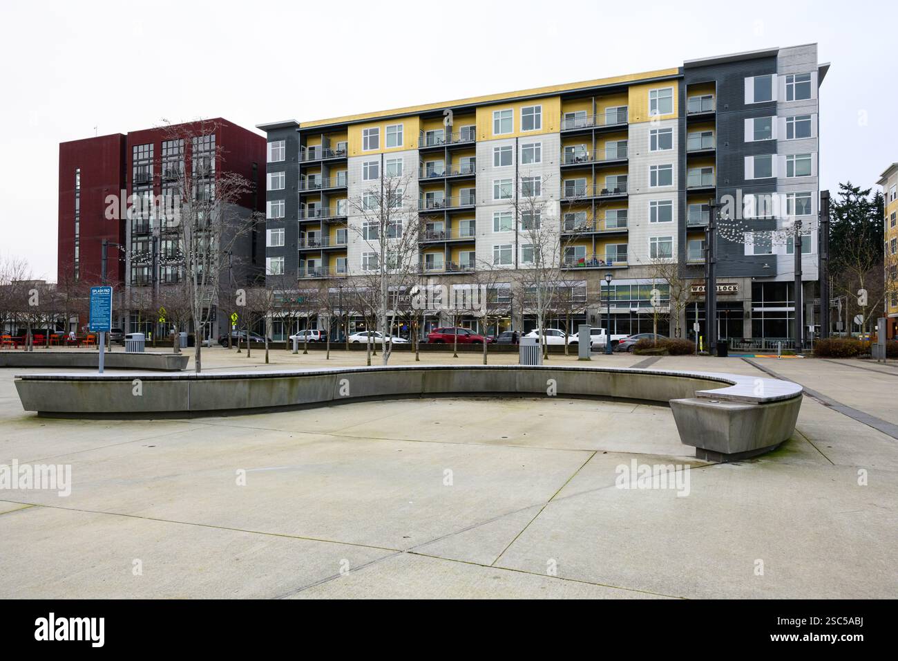 Redmond, WA, USA - January 18, 2025; Modern apartment building in ...