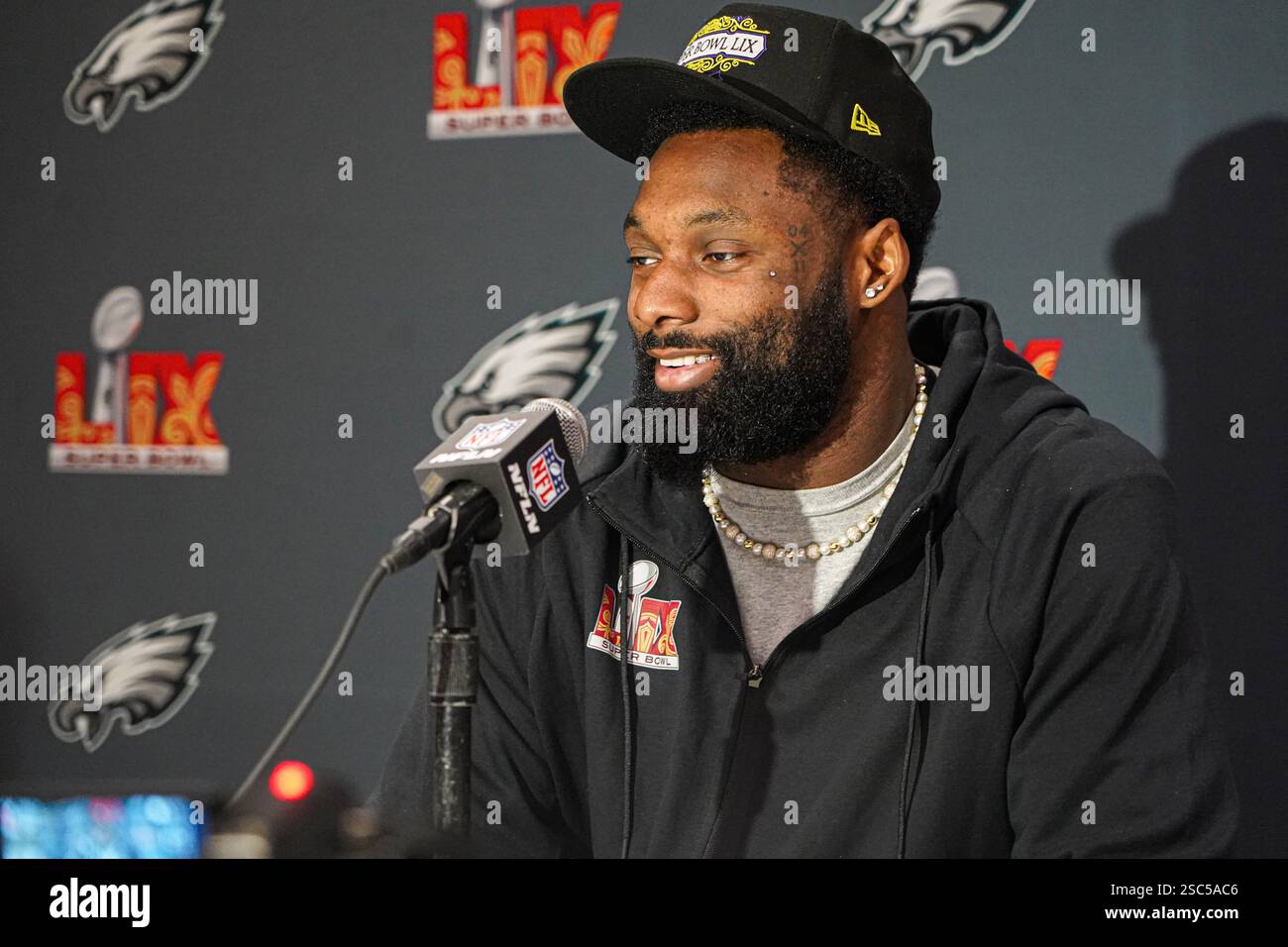 Eagles Player Josh Sweat Answering questions during a Press Conference ...