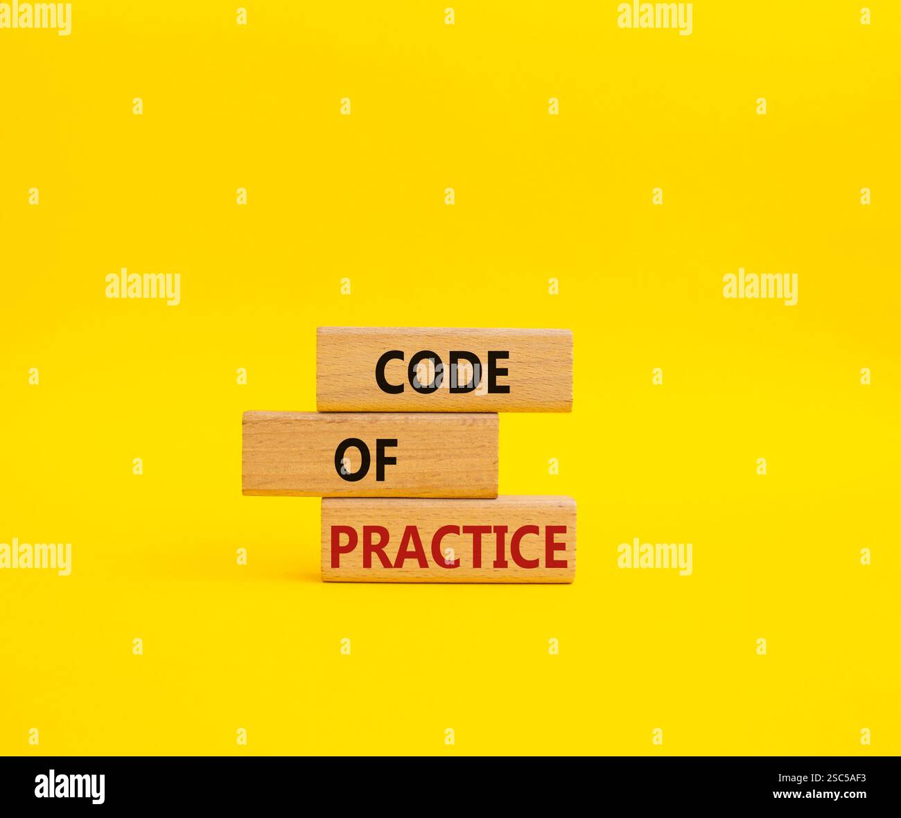 Code of Practice symbol. Concept word Code of Practice on wooden blocks ...