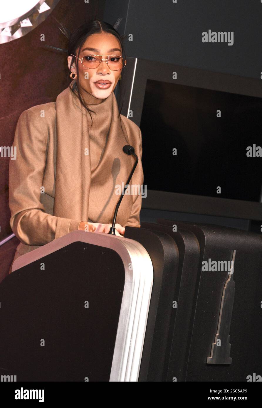 NEW YORK, NY: FEBRUARY 5: Winnie Harlow lights the Empire State ...