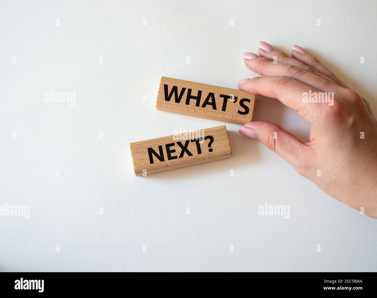 What is next symbol. Concept words What is next on wooden blocks ...