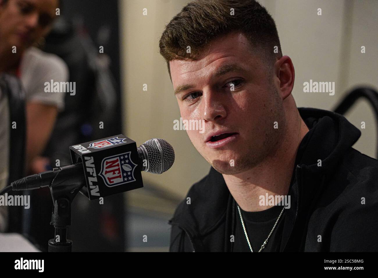 Eagles player Reed Blankenship Answering questions during a Press ...