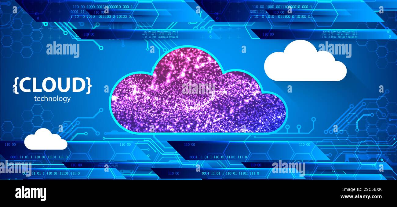 Storage technology. Integrated digital web concept background. Cloud ...