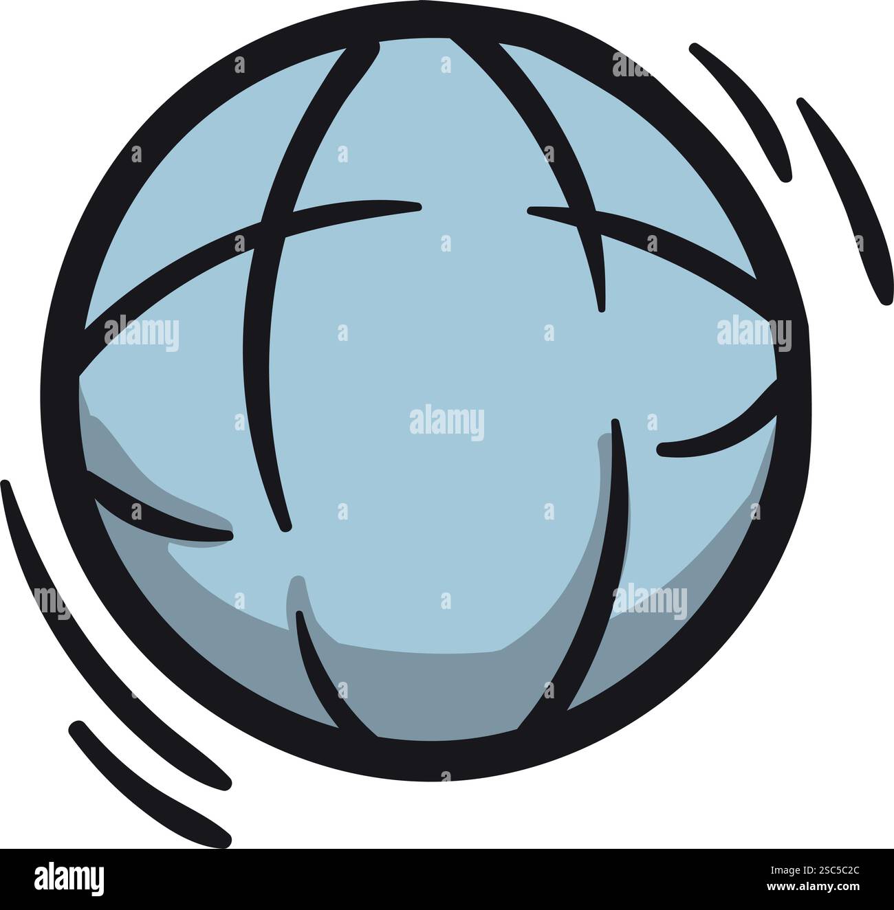 Bright vector hand drawn globe icon, internet network. Editable sign ...