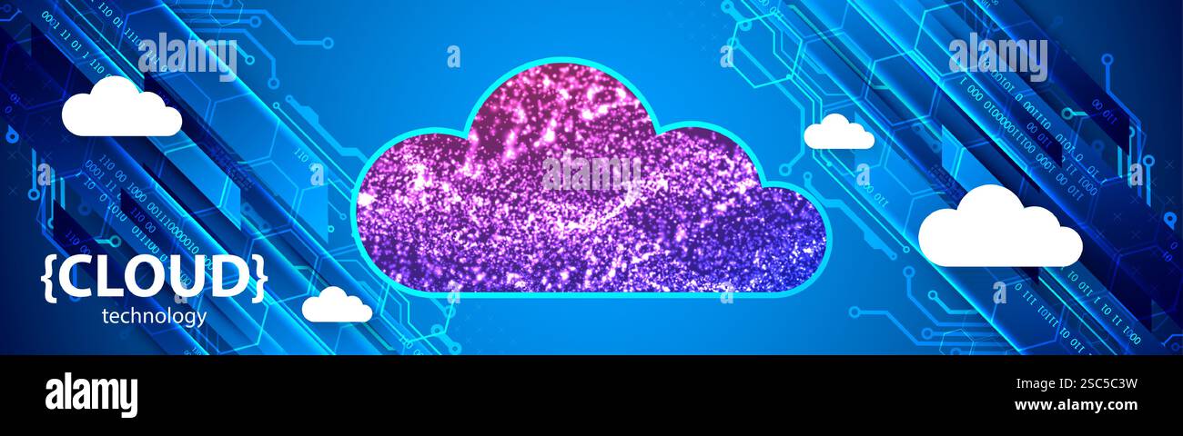 Storage technology. Integrated digital web concept background. Cloud ...