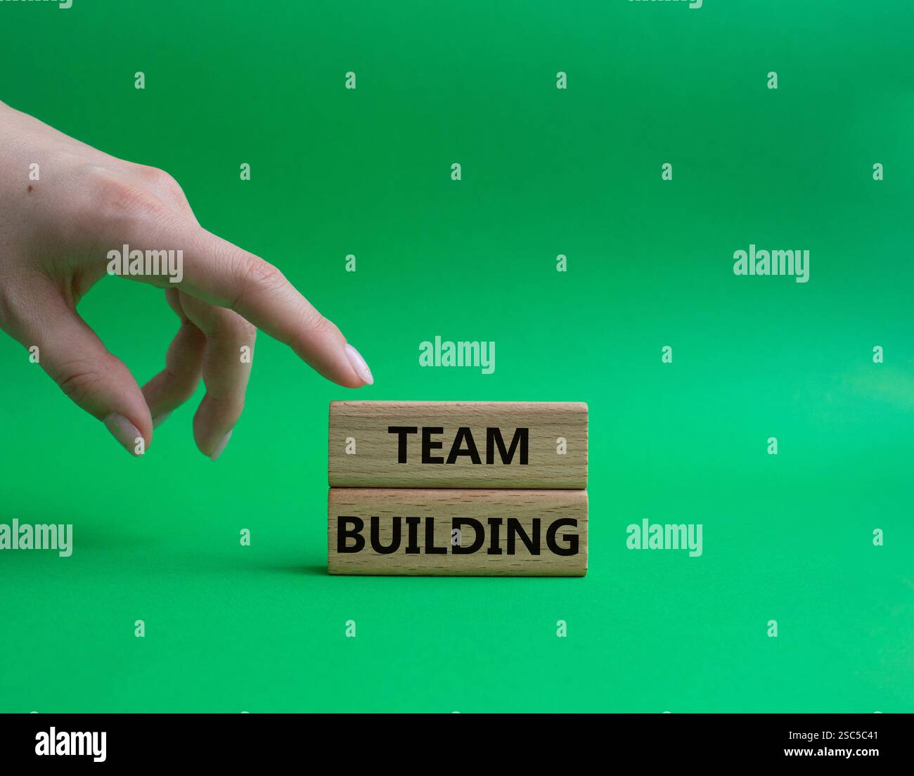 Team Building symbol. Concept word Team Building on wooden blocks ...