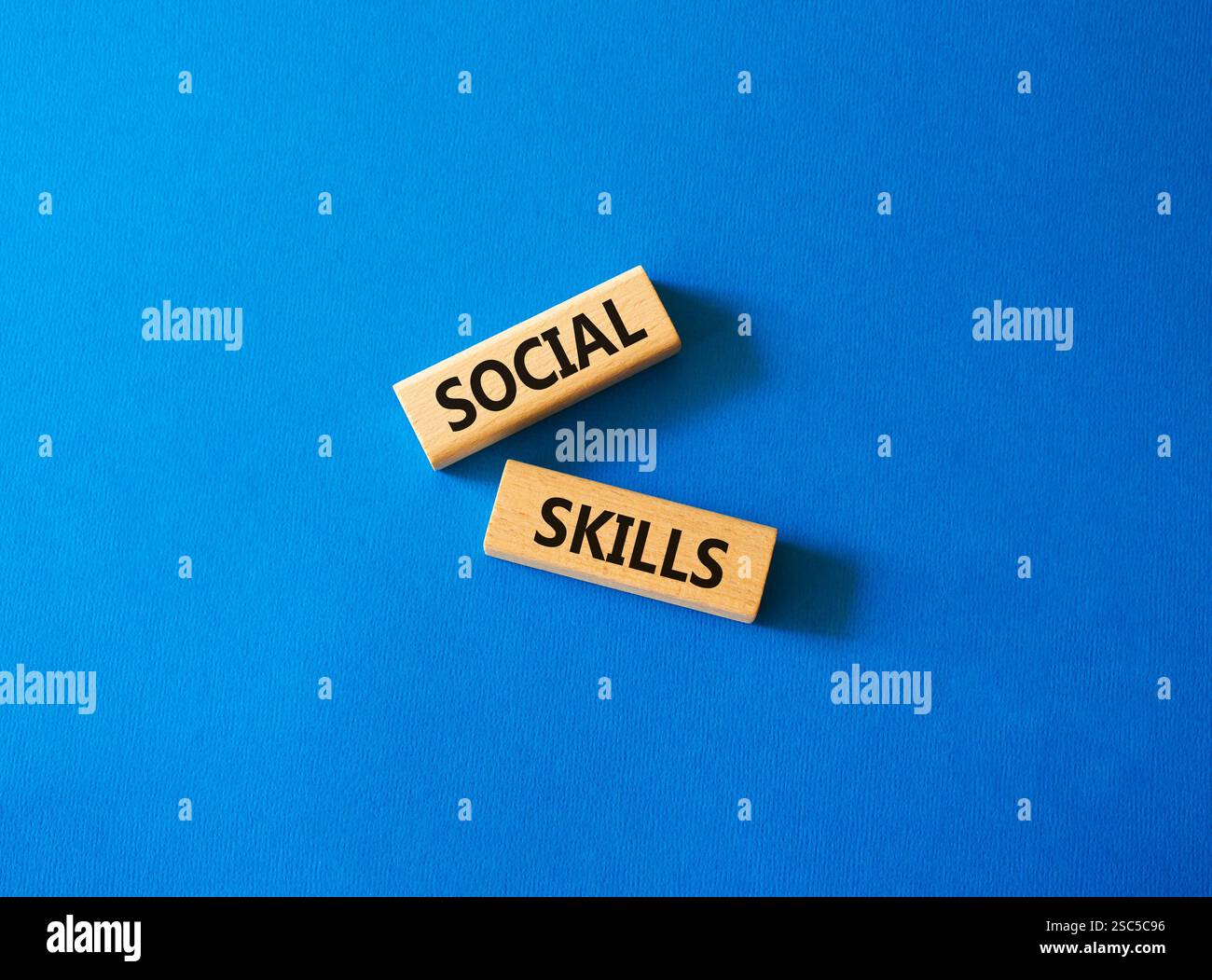 Social skills symbol. Wooden blocks with words Social skills Beautiful ...