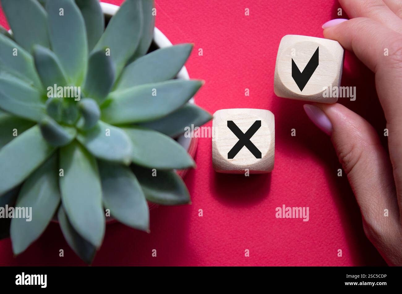 Yes vs No symbol. Businessman hand is making a choice between YES and ...