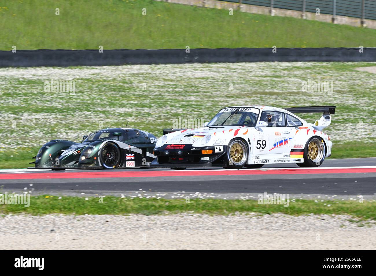 Scarperia, 5 April 2024: Porsche 993 GT2 Evo year 1999 in action during ...